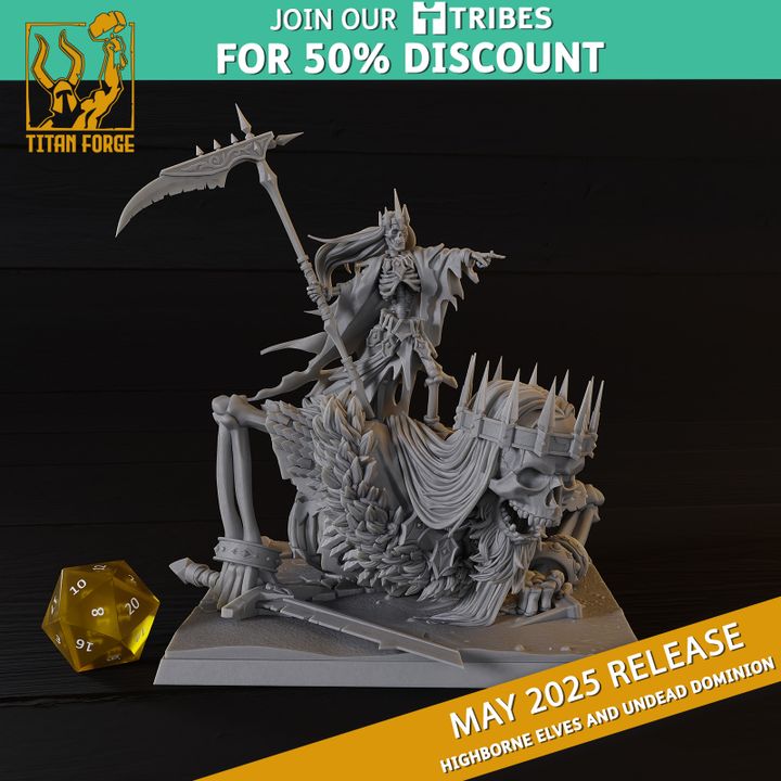 3D Printable Titan Forge Miniatures - 2025 - May - Highborne Elves and Undead Dominion by Titan ...